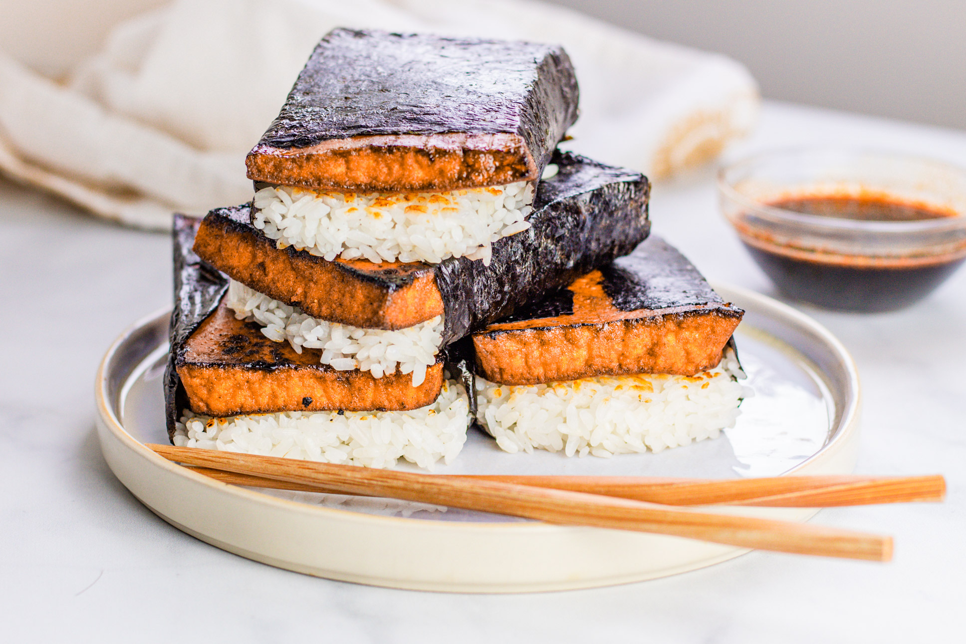 Vegan Spam Musubi - Cook With Candy